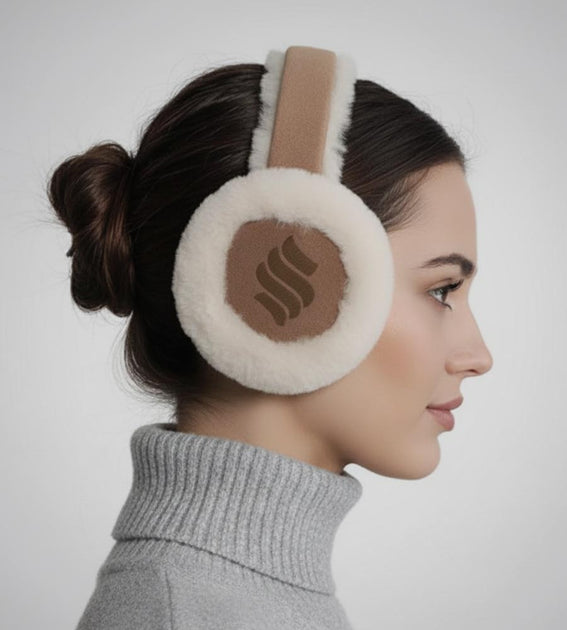 Shearling Ear Muffs | Genuine Premium Sheepskin Winter Warmth ...
